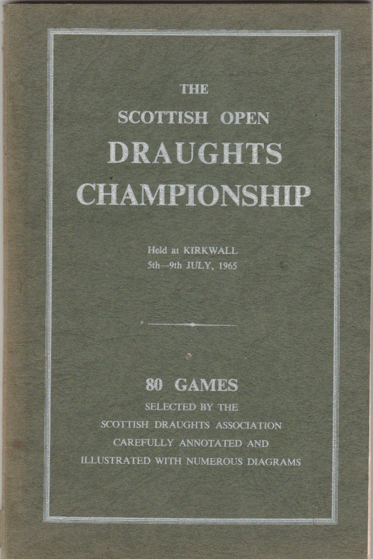 The Scottish Open Draughts Championship 1965 - Start Checkers