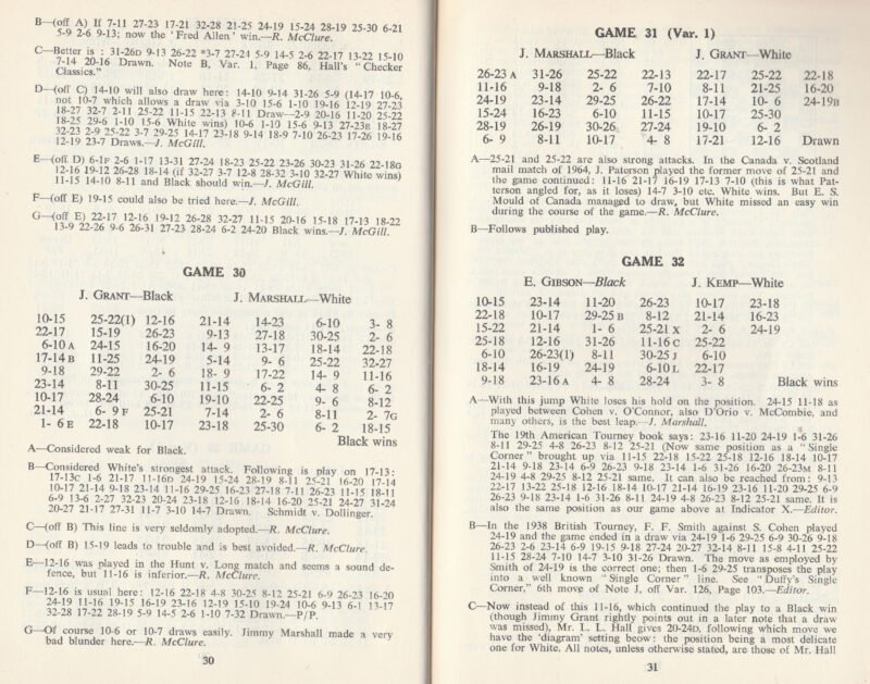 The Scottish Open Draughts Championship 1965 - Start Checkers